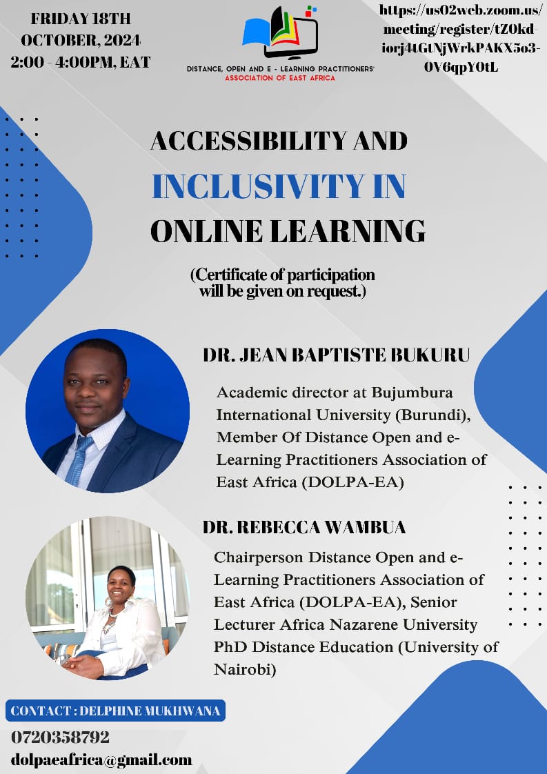 Accessibility and Inclusivity in Online learning - Distance, Open and e ...